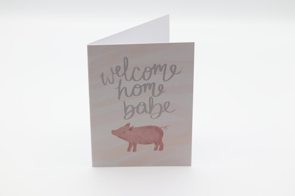 Welcome Home Babe - Baby card – Fox and Lottie