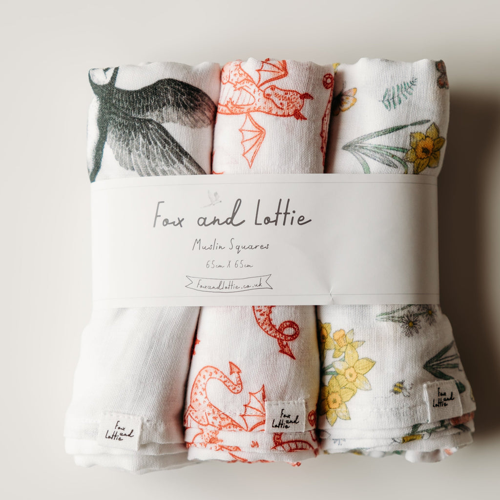 Muslin squares, premium baby and toddler sleepwear- Fox and Lottie